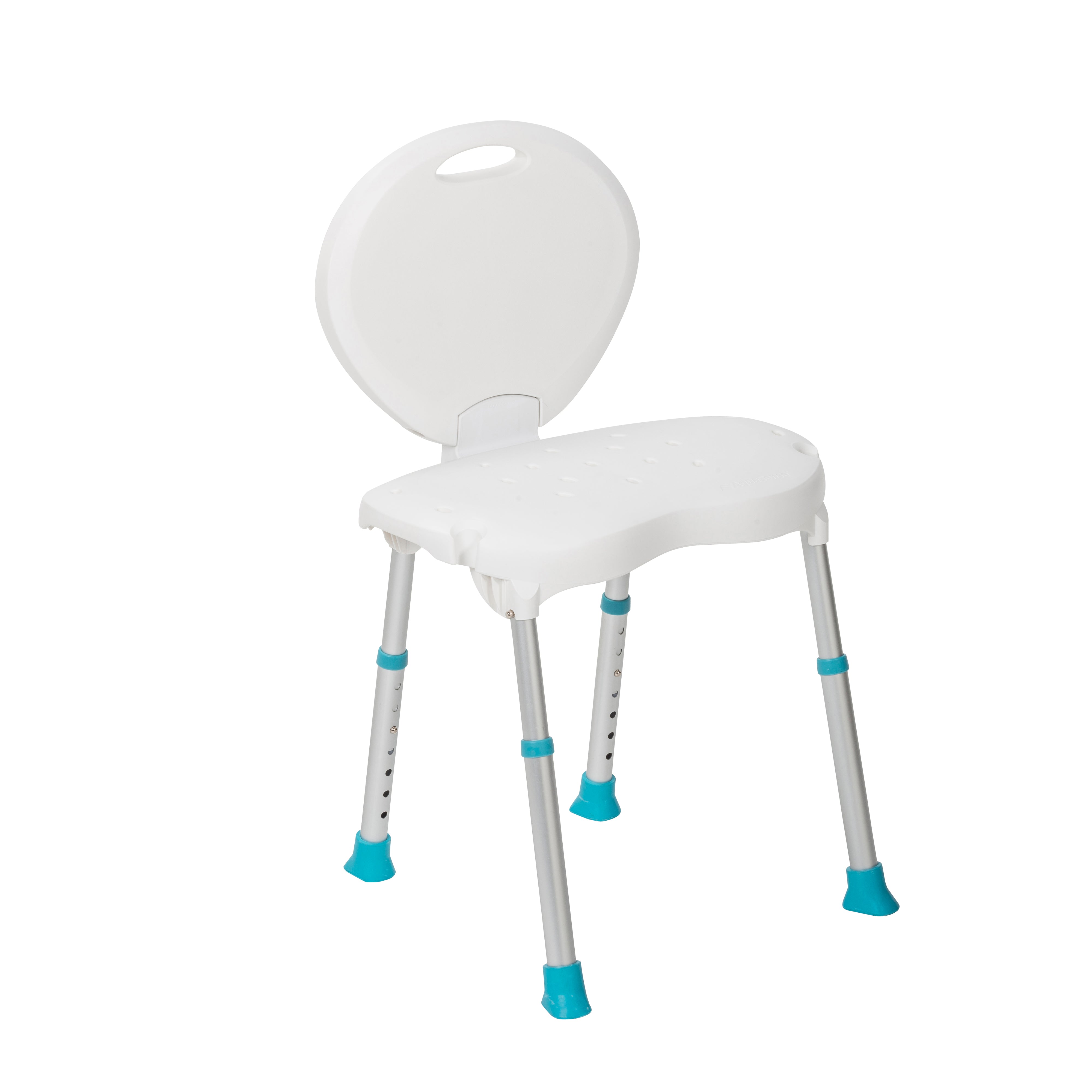 Folding Bath and Shower Chair with Non-Slip Seat and Backrest, White ...