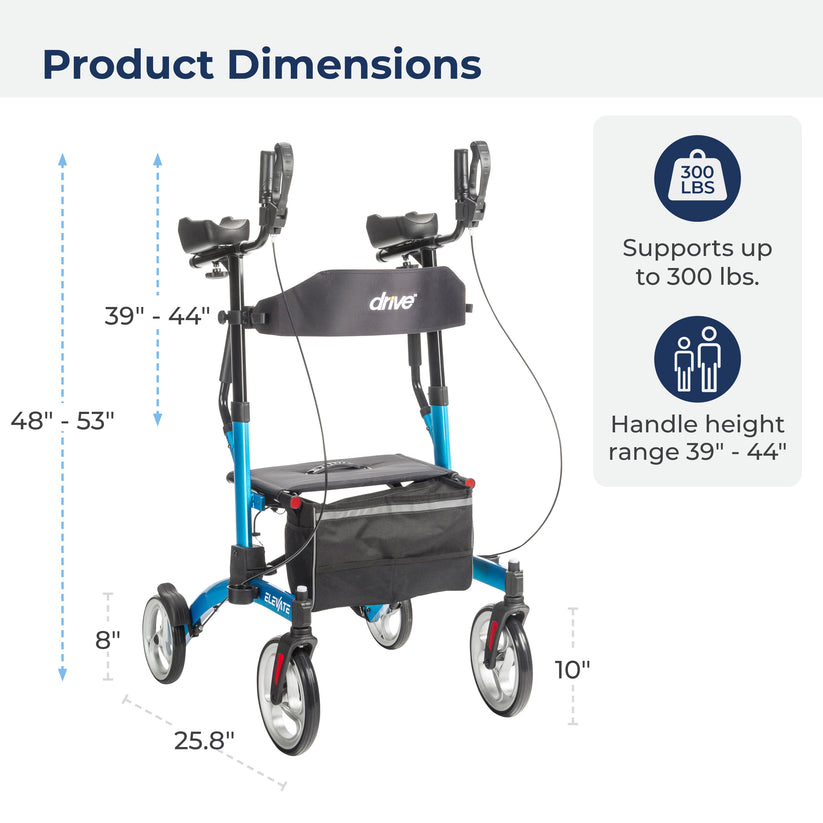 Elevate Upright Walker for Posture Support | Drive Medical at Home ...