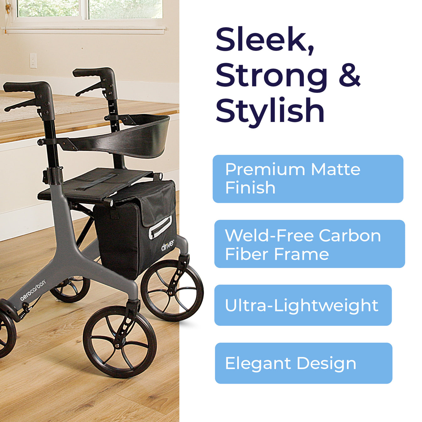 AeroCarbon Ultra Lite Rollator – Drive At Home | USA