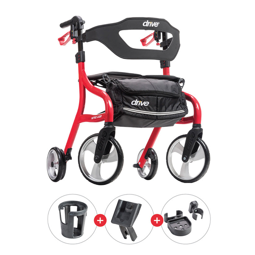 Nitro® Sprint Rollator with Tray & Accessories | Drive Medical at Home ...