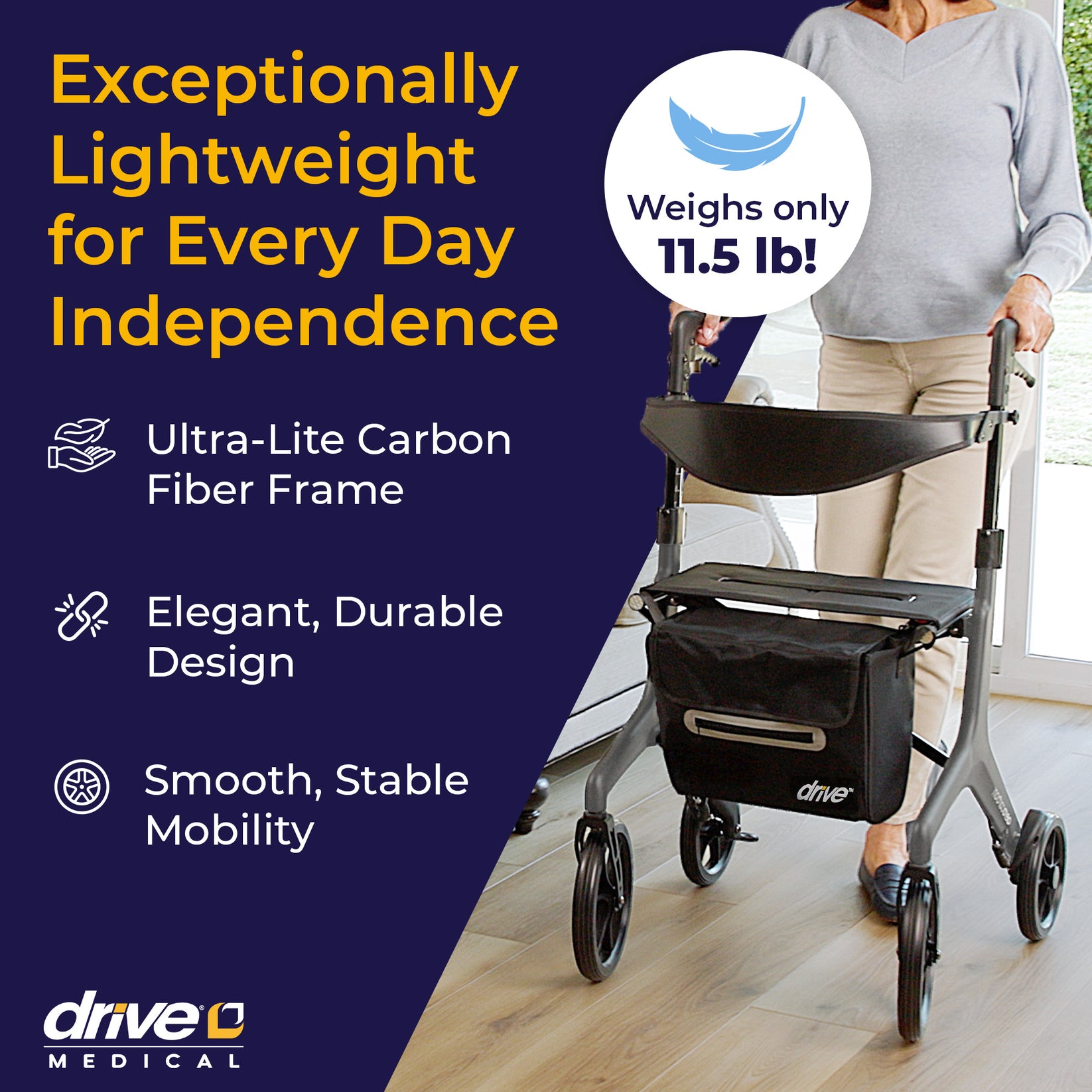 AeroCarbon Ultra Lite Rollator – Drive At Home | USA